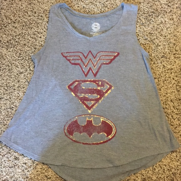 DC Comics | Tops | Dc Superhero Workout Shirt | Poshmark